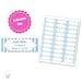 INSTANT DOWNLOAD Blank Blue Stripes Editable Labels Address Labels ...
