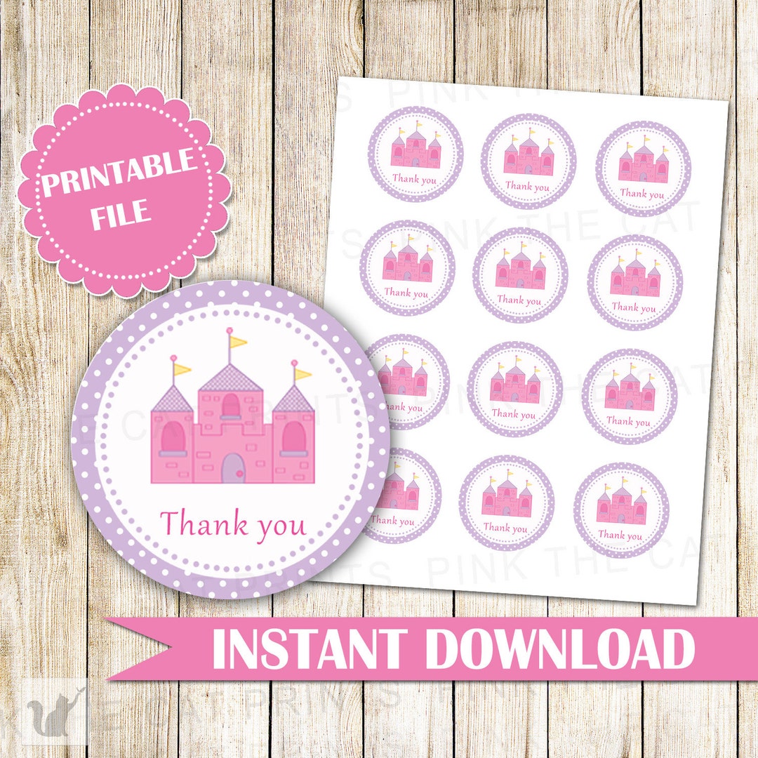 Princess Labels - Princess Tags - Purple Pink Princess Labels Princess ...