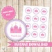 Princess Labels Princess Tags Purple Pink Princess Labels Princess ...