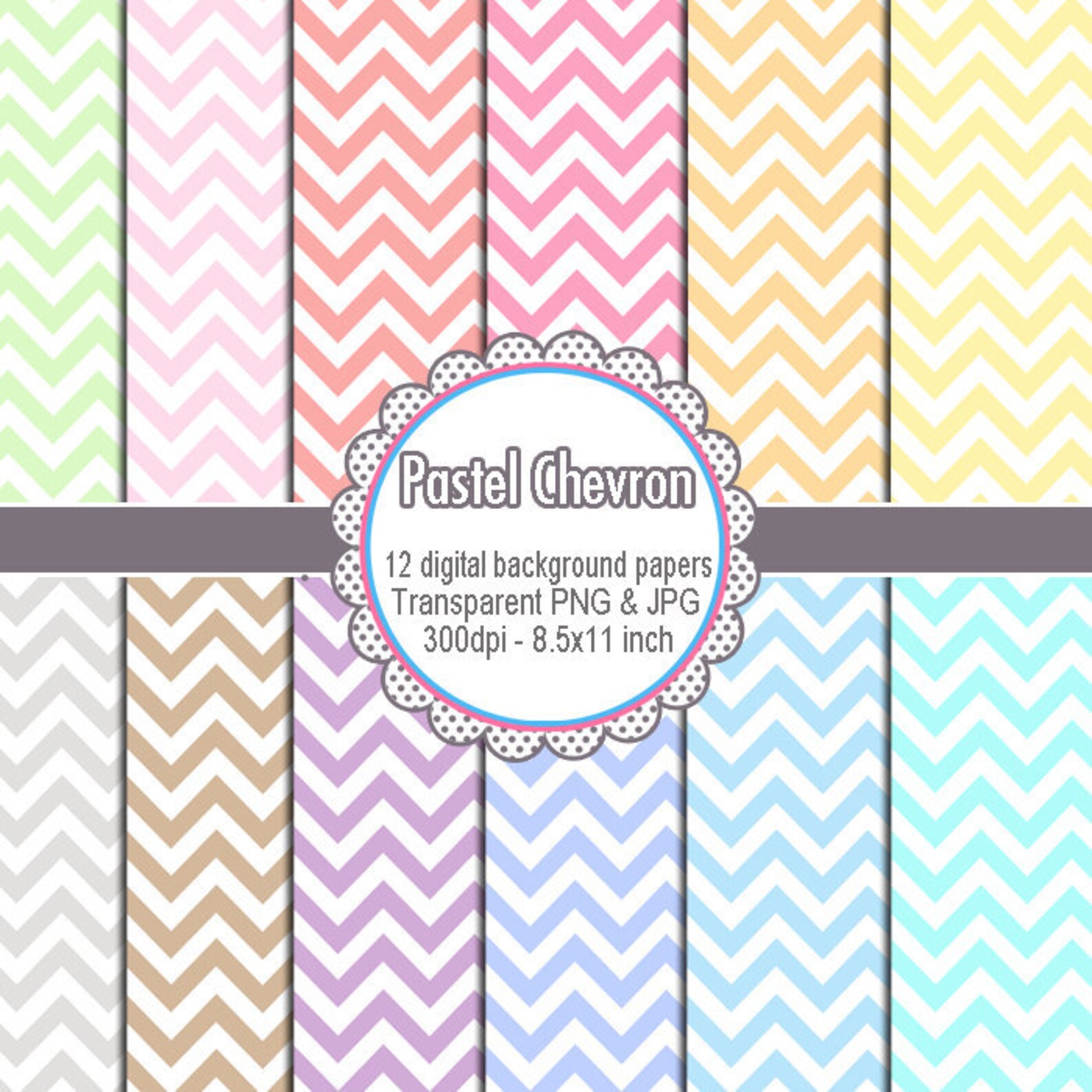 Chevron Clipart - Pastel Colors Zigzag Printable Hobby Paper Graphic ...