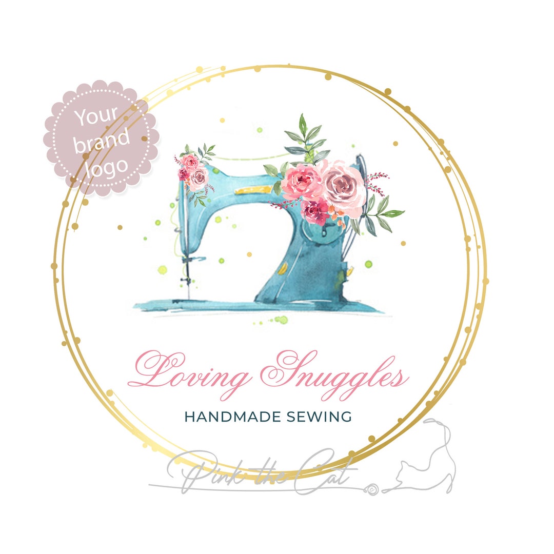 Sewing Business Logo, Sewing Machine Logo, Watercolor Sew Logo, Sewing ...