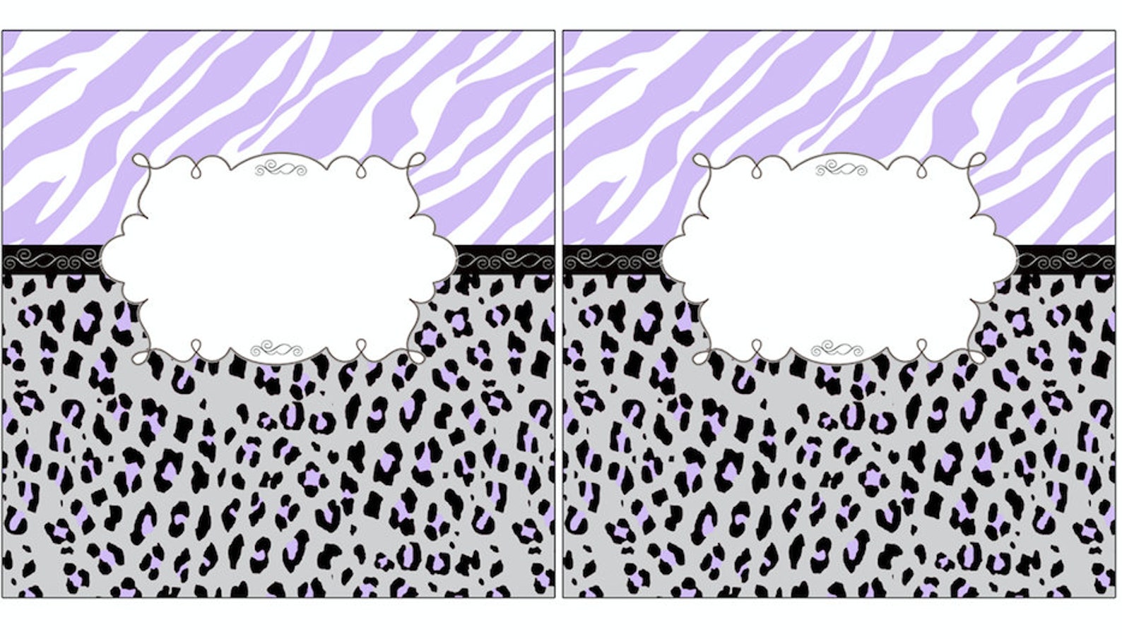 Adult Birthday Candy Bar Wrapper Any Age, Black Lavender Animal Print ...