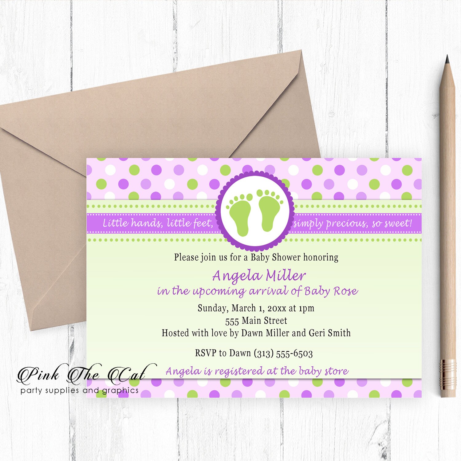 Baby Feet Invitation Templates