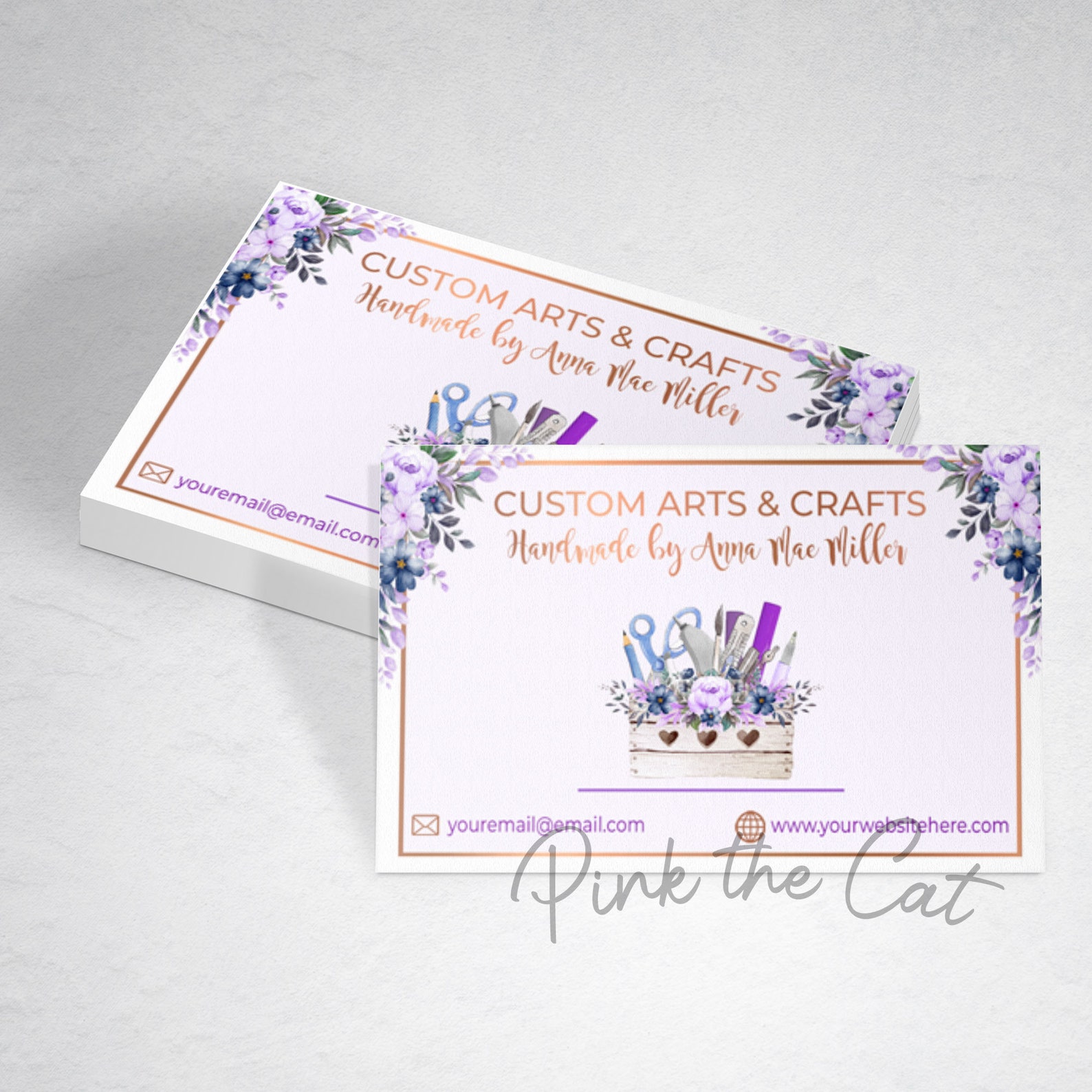 Crafts Business Card With Logo Template for Your Etsy Shop or - Etsy