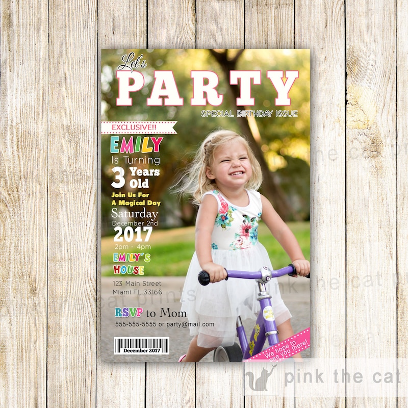 Magazine Invitation - Etsy