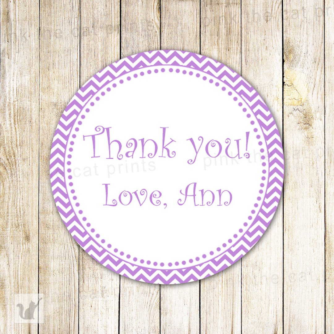 Chevron Label Party Gift Favor Tags Printable Personalized Baby Girl ...