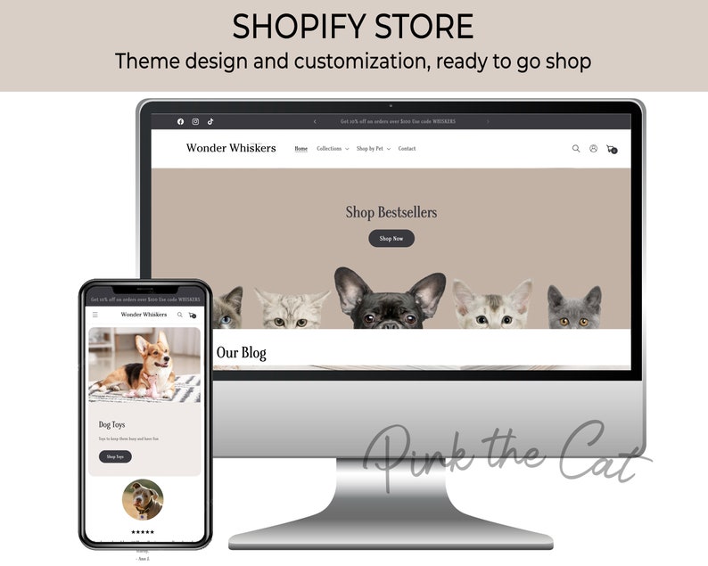 Beige Pastel Colors Pet Store, Puppy Breeding Shopify Theme ...