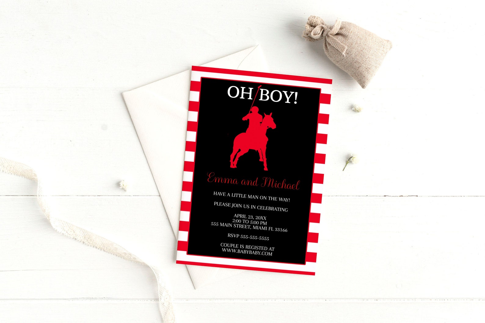 Polo Invitation Polo Baby Shower Invitation Boy Shower - Etsy