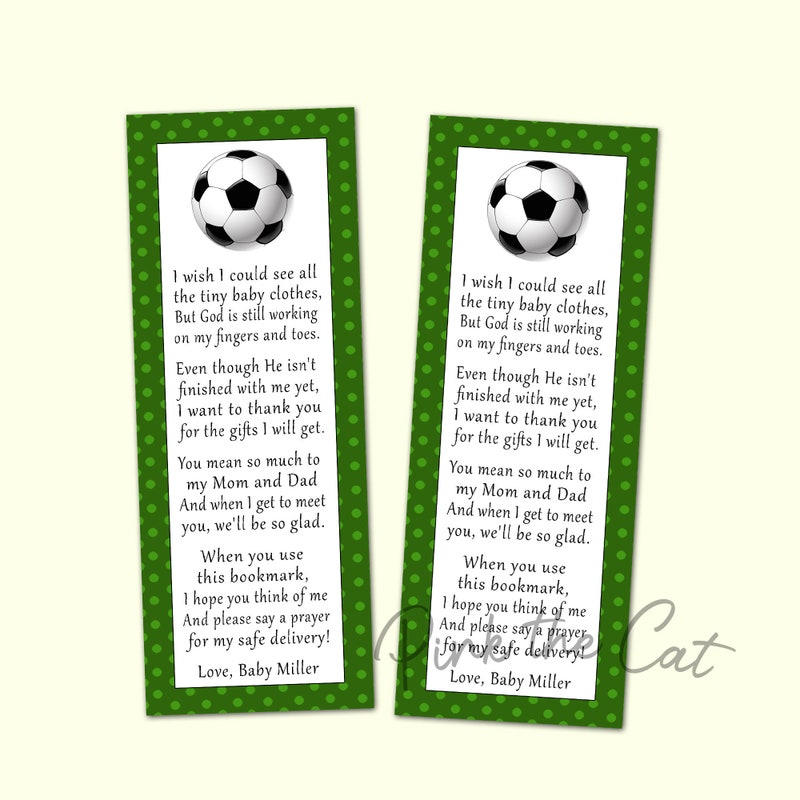Soccer Bookmark - Etsy