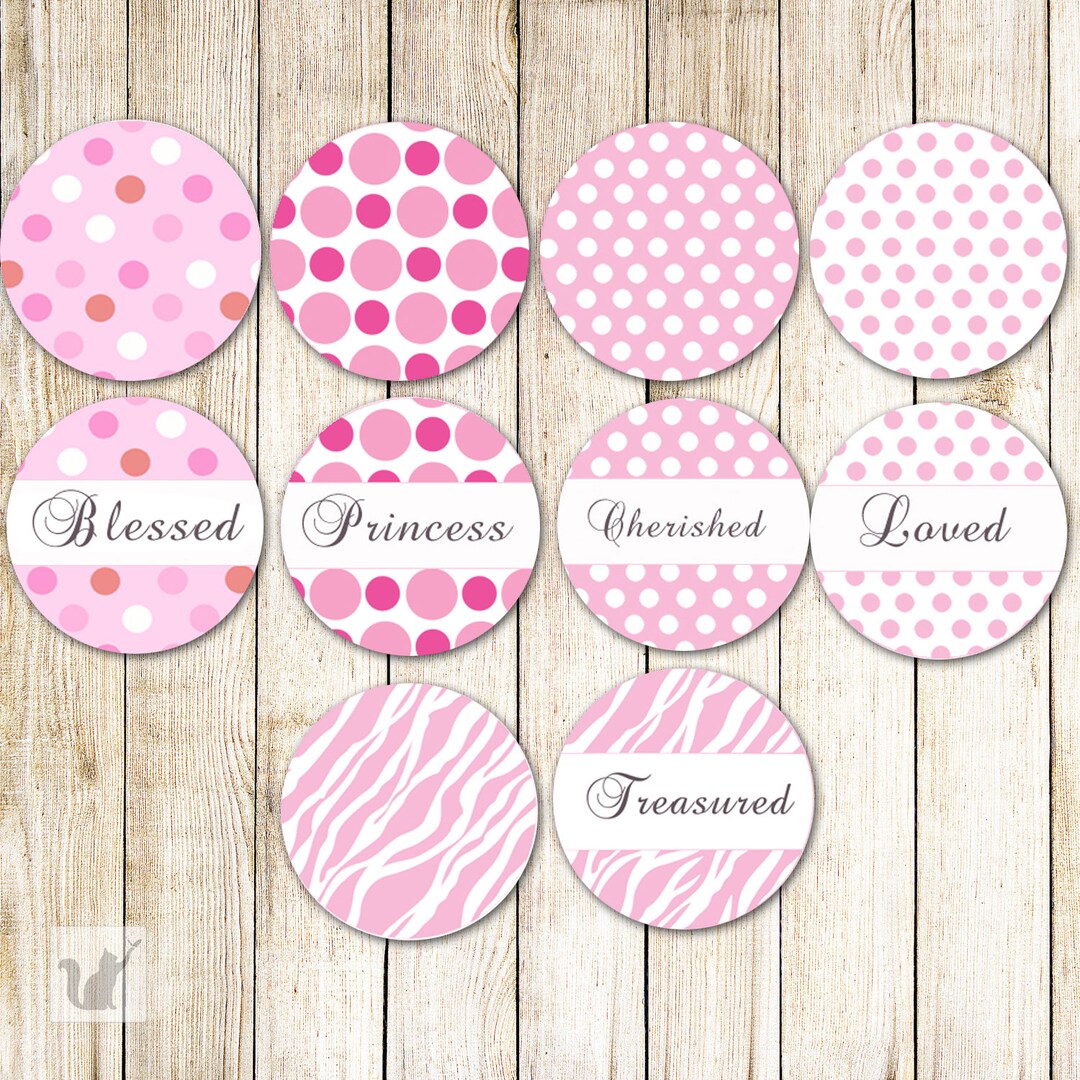 Printable Small Candy Labels 0.75 Inch Candy Stickers Baby Girl Shower ...