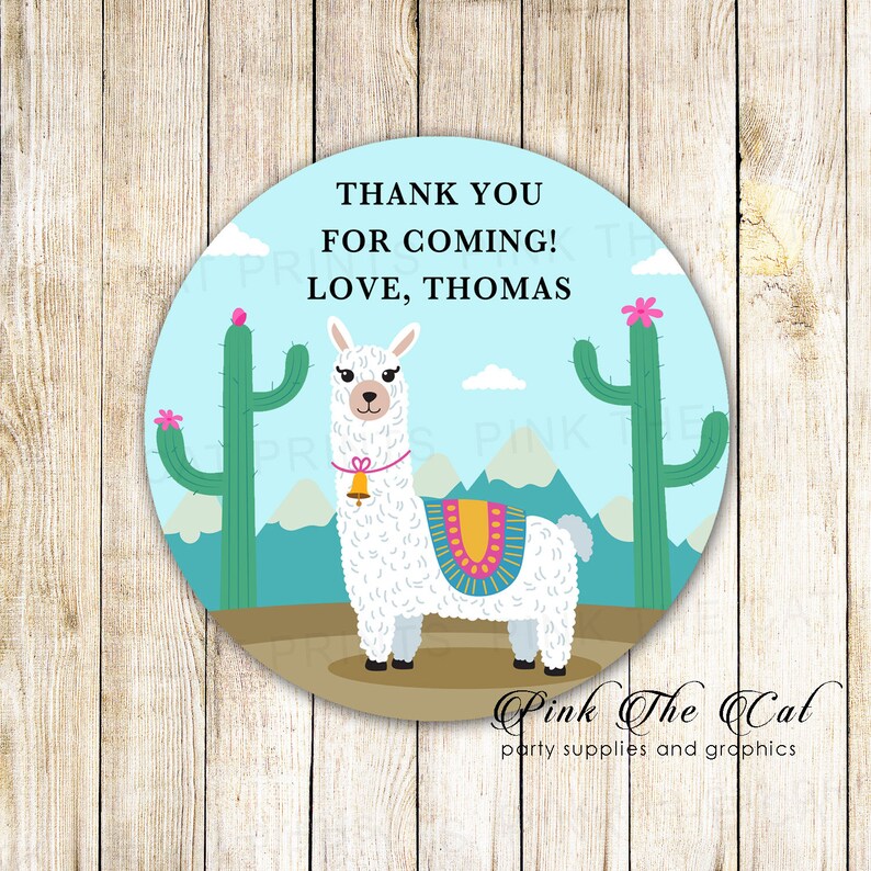 Alpaca Favor Labels, Alpaca Themed Party Printable Favor Tags, Llama ...