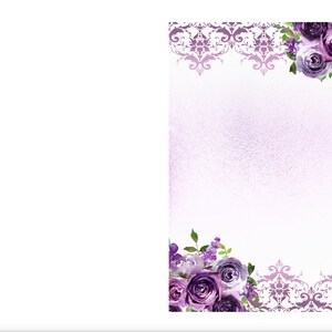 Purple Flowers Wedding Program Printable With Editable Text, Wedding ...