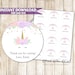 ON SALE Unicorn Face Favor Label, Printable Unicorn Favor Tags, Unicorn ...