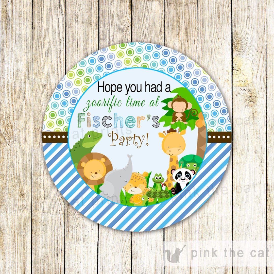 Zoo Labels - Zoo Favor Labels Zoo Favor Tags Zoo Baby Shower Zoo ...