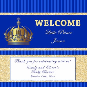 Prince Baby Shower Candy Bar Wrapper, Prince Birthday Candy Label ...