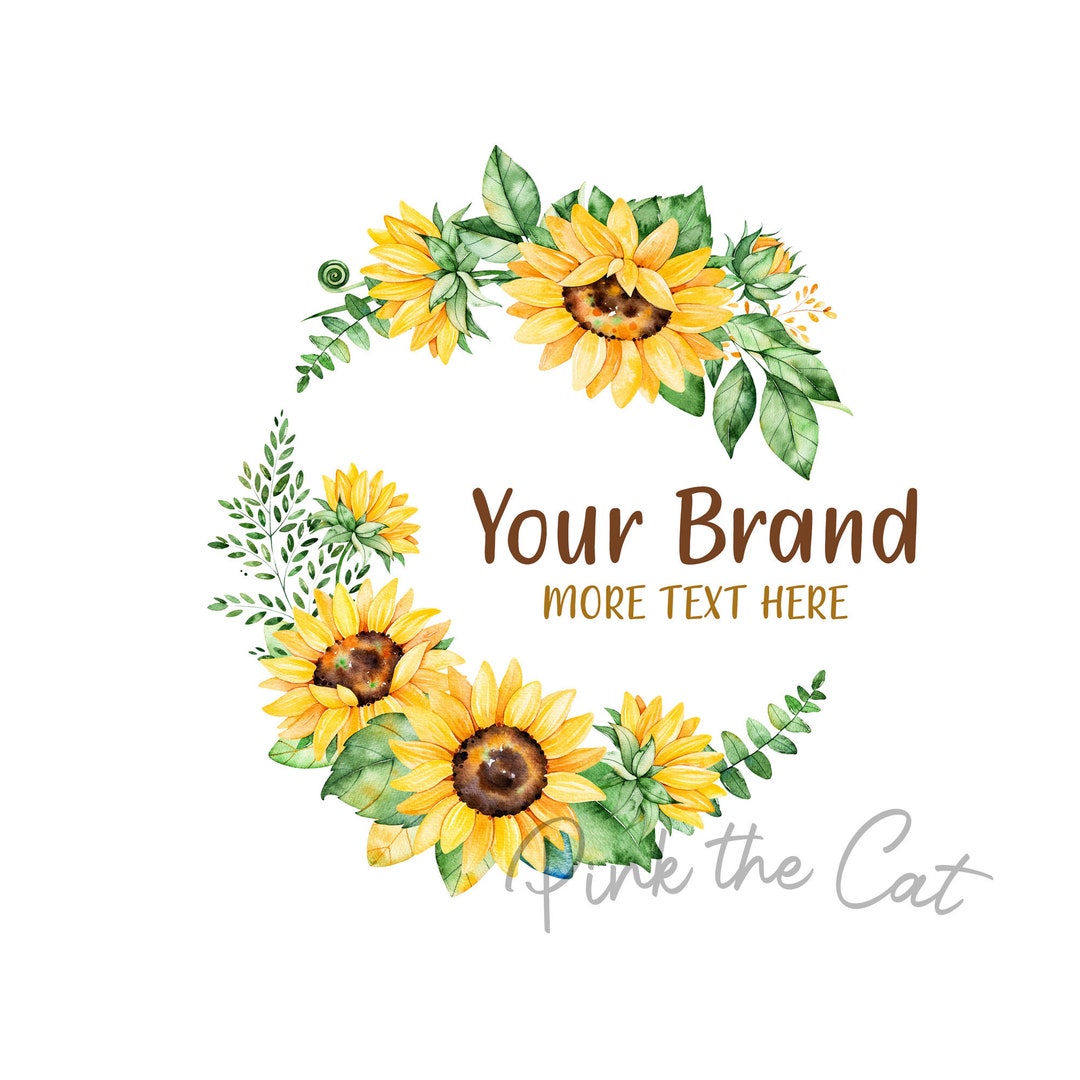 Sunflower Logo Png for Your Etsy Shop or Any Website or Business ...