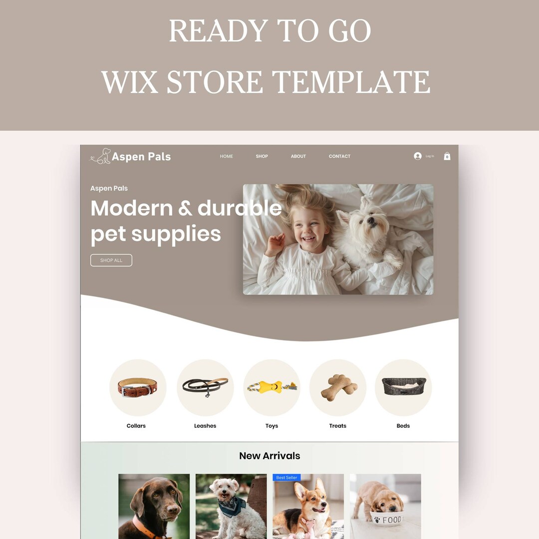 Modern Pastel Colors Pet Store for Wix Handmade Store or Dropshipping ...