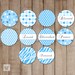 Blue Polka Dots Candy Sticker Printable Candy Labels 0.75 Inch - Etsy
