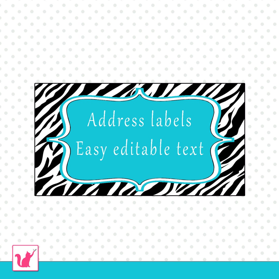 Return Address Labels Zebra Baby Shower Unisex Birthday - Etsy