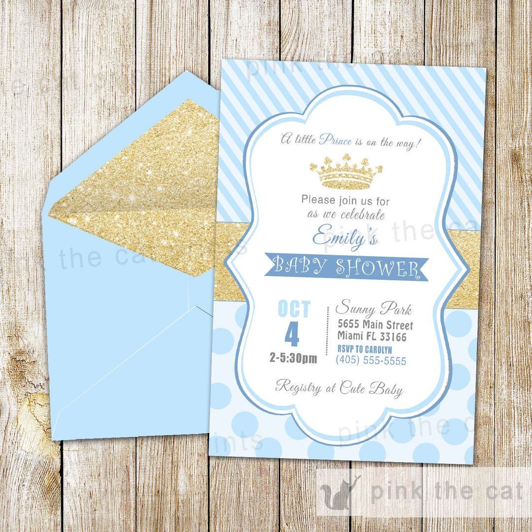 Prince Invitation - Prince Birthday Invitation Boy Birthday Invite ...