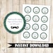 Mustache Thank You Label Mustache Gift Favor Tag Navy Blue - Etsy