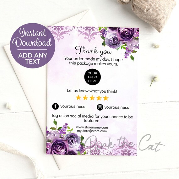 Sewing Machine Thank You Card for Handmade Business Boutique - Etsy