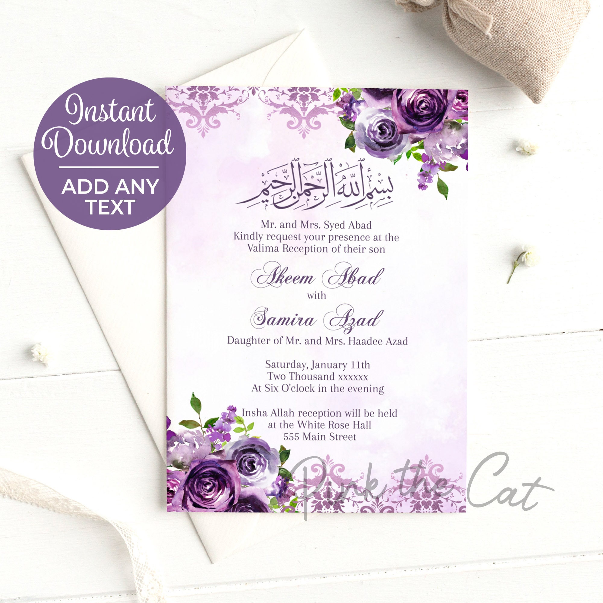 Valima Reception Invitation Walima Reception Wedding | Etsy