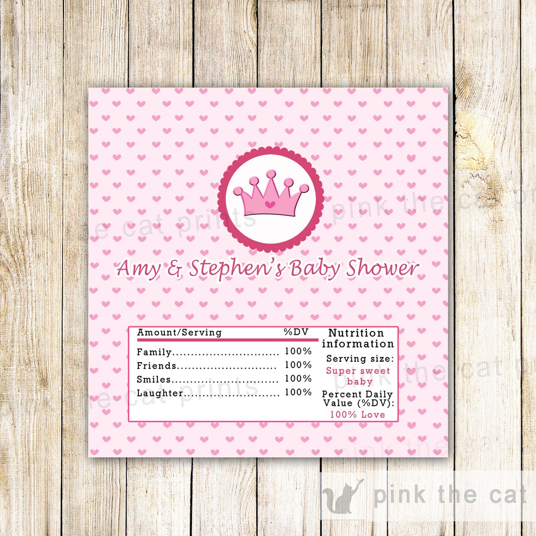 Princess Candy Bar Label - Princess Candy Label - Princess Candy ...