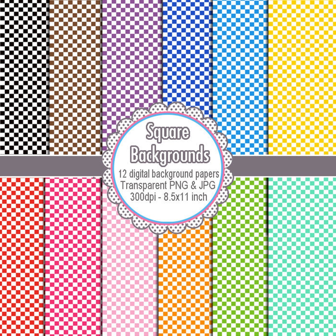 Squares Clipart - Printable Checkered Flag Craft Paper Scrapbook ...