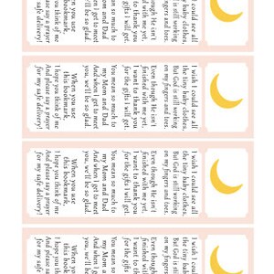 Moon Bookmark, Moon Baby Shower Favors, Printable Moon Favors, Moon ...