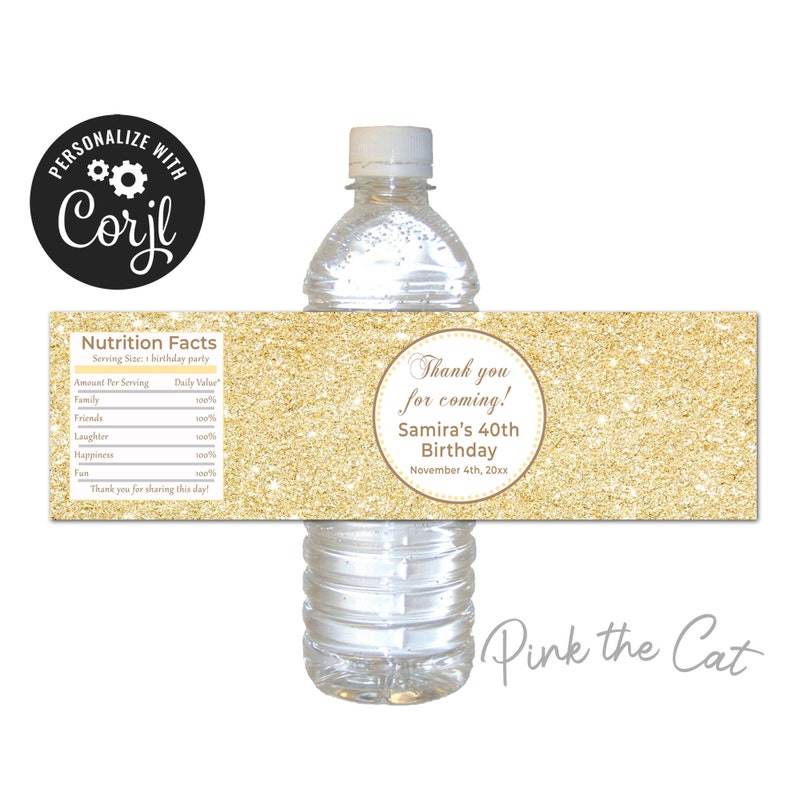 Glitter Labels - Etsy