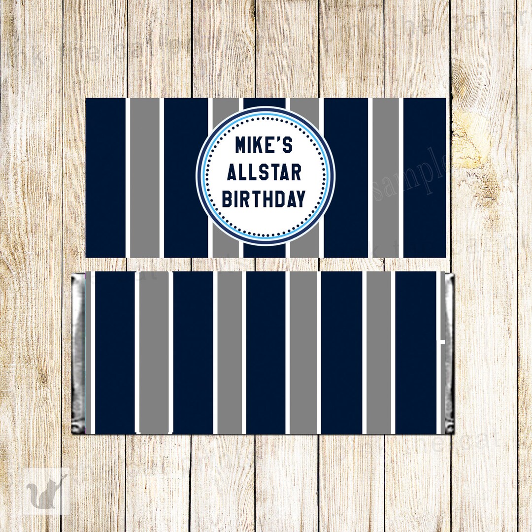 Sports Birthday Candy Bar Wrapper - Boy Party Decorations Printable ...
