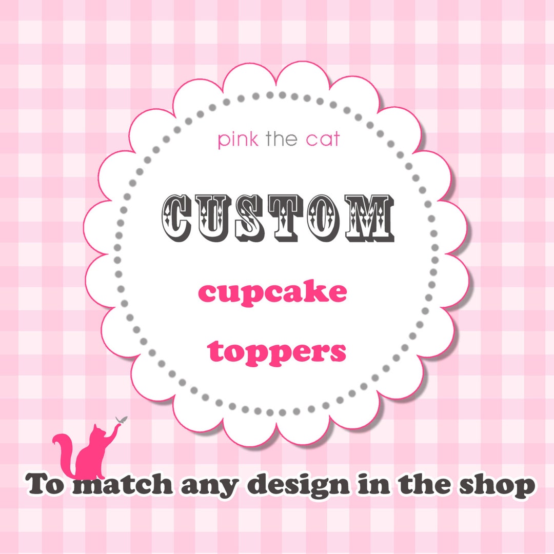 Printable Cupcake Topper Design DIY Digital File - Matching Any Design ...