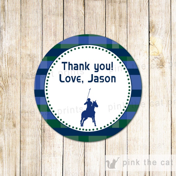 Polo Gift Favor Label or Polo Favor Tag Polo Birthday Label | Etsy