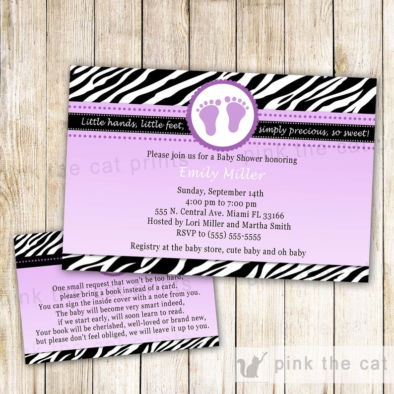 Footprints Baby Shower Invitation for Girl or Boy Different | Etsy