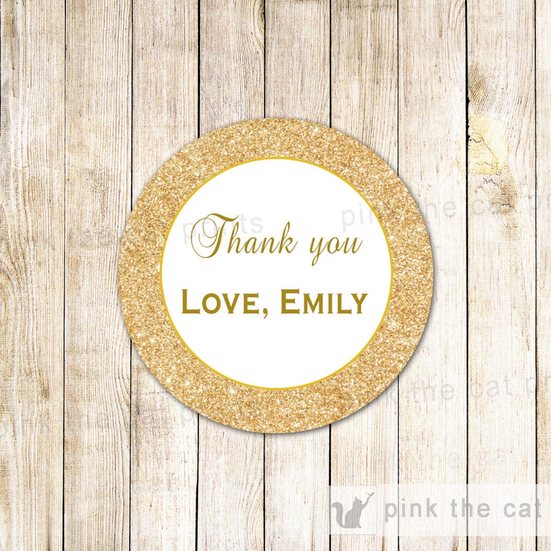 Gold Glitter Label Gold Favor Tag Adult Glitter Birthday Golden ...