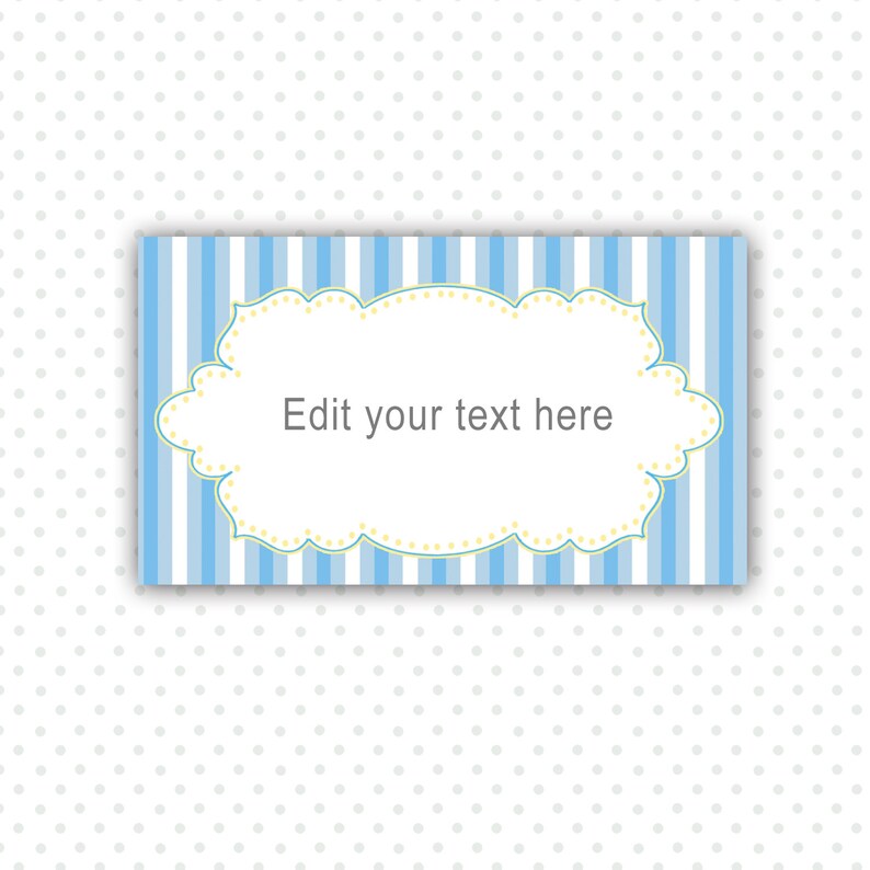 INSTANT DOWNLOAD Blank Blue Stripes Editable Labels Address - Etsy