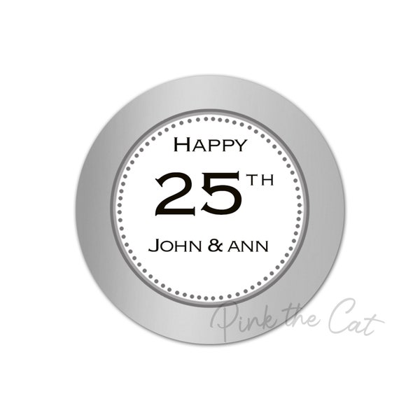 25th Wedding Anniversary Stickers - Etsy