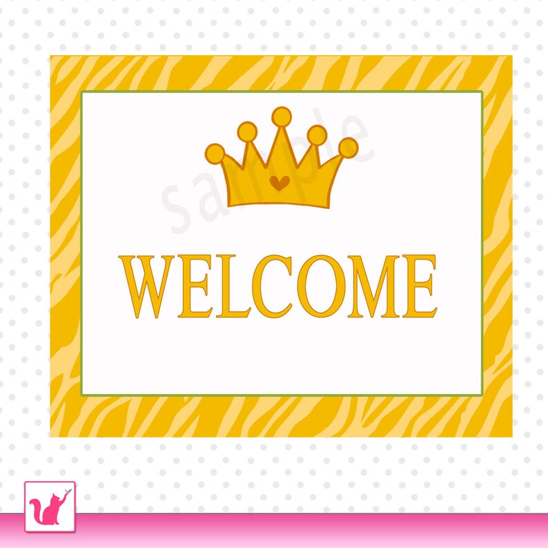 Printable Welcome Party Sign DIY Digital File - Matching Any Design in ...