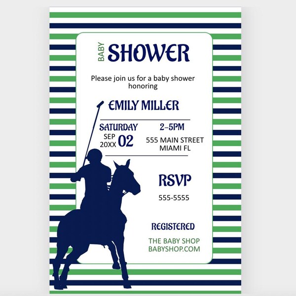 Polo Invitation - Etsy