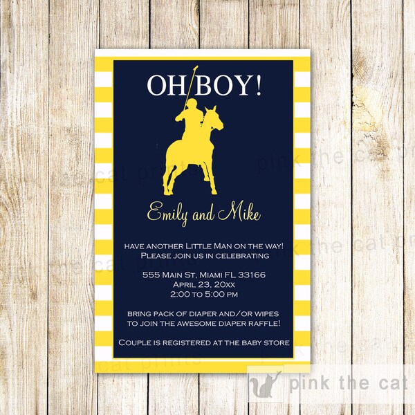 Ralph Lauren Baby Shower Invitation - Etsy