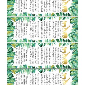 Jungle Bookmark, Jungle Baby Shower Favors, Printable Jungle Favors ...