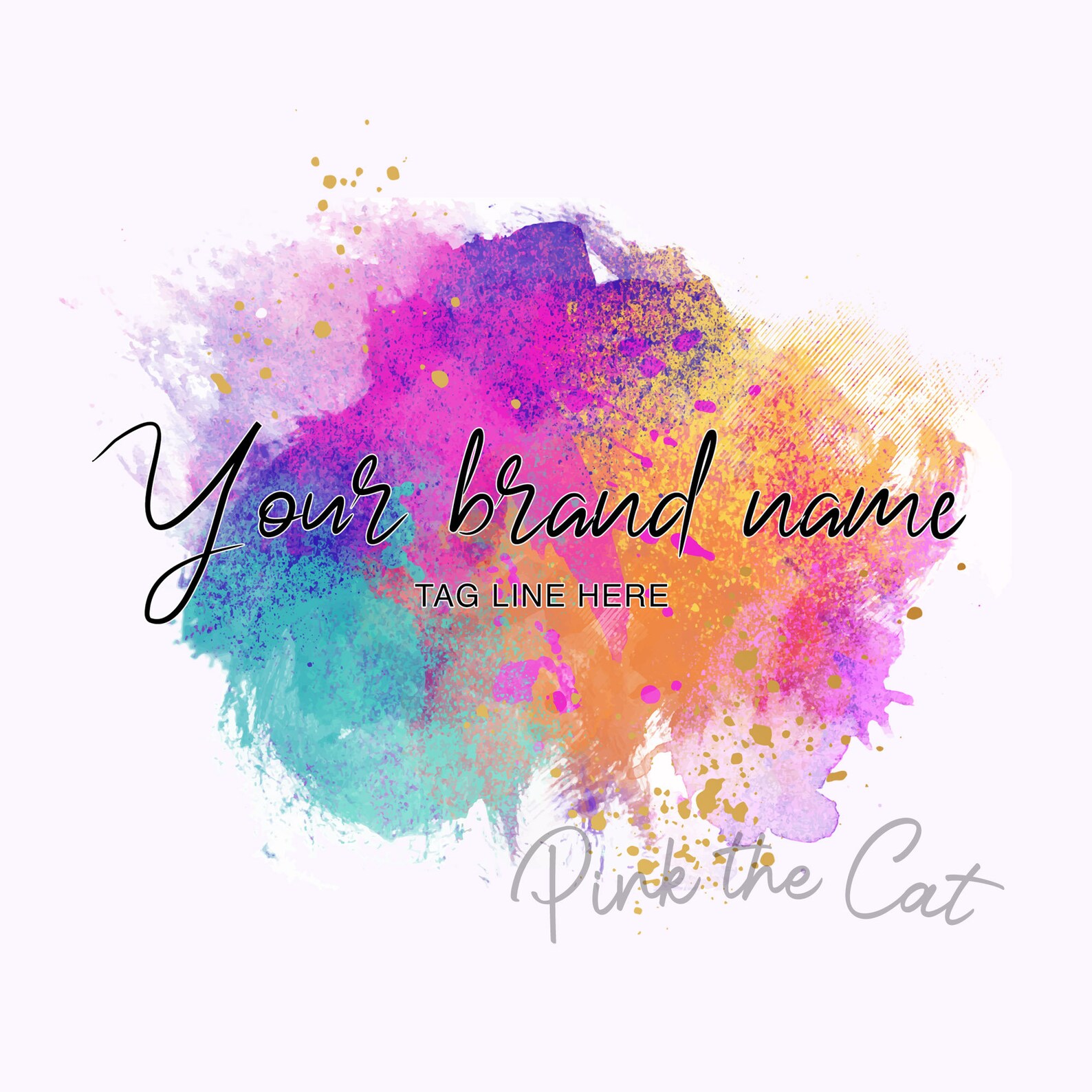 Watercolor logo for your etsy shop website jewerly or | Etsy