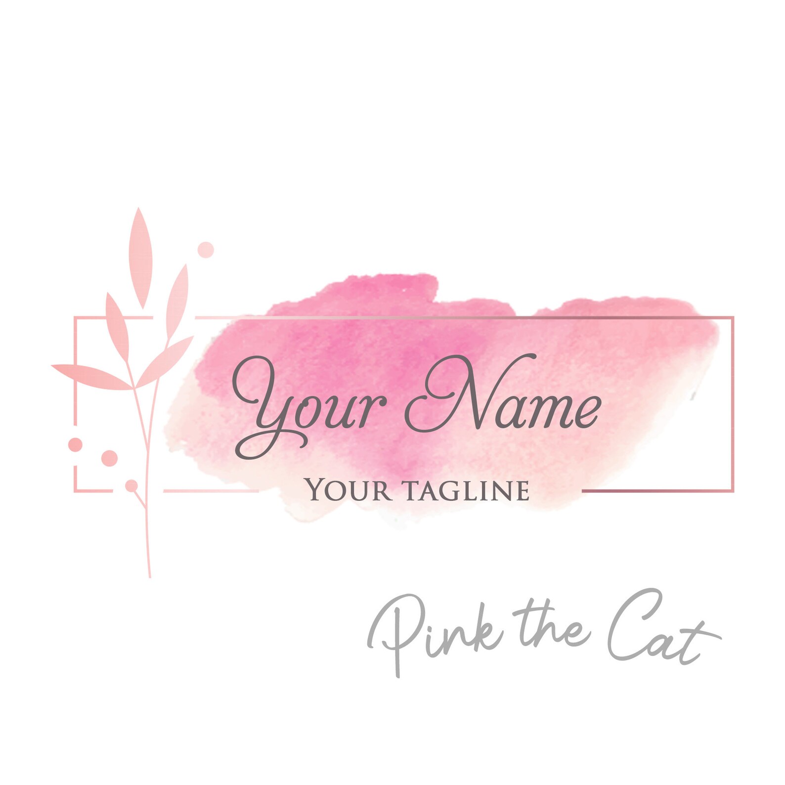Signature Business Logo Signature Floral Logo Watercolor - Etsy