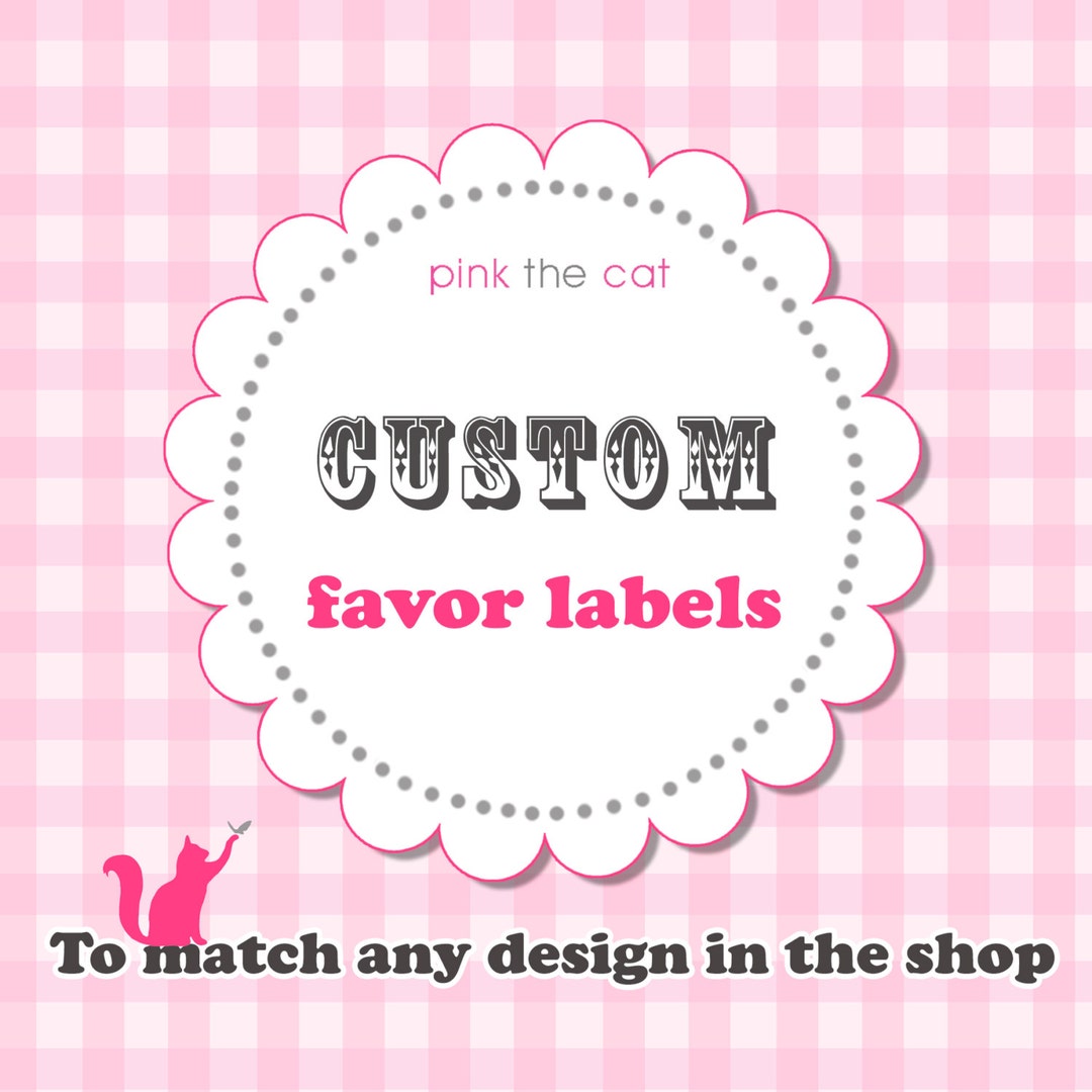 Printable Favor Labels DIY Digital File - Matching Any Design in the ...