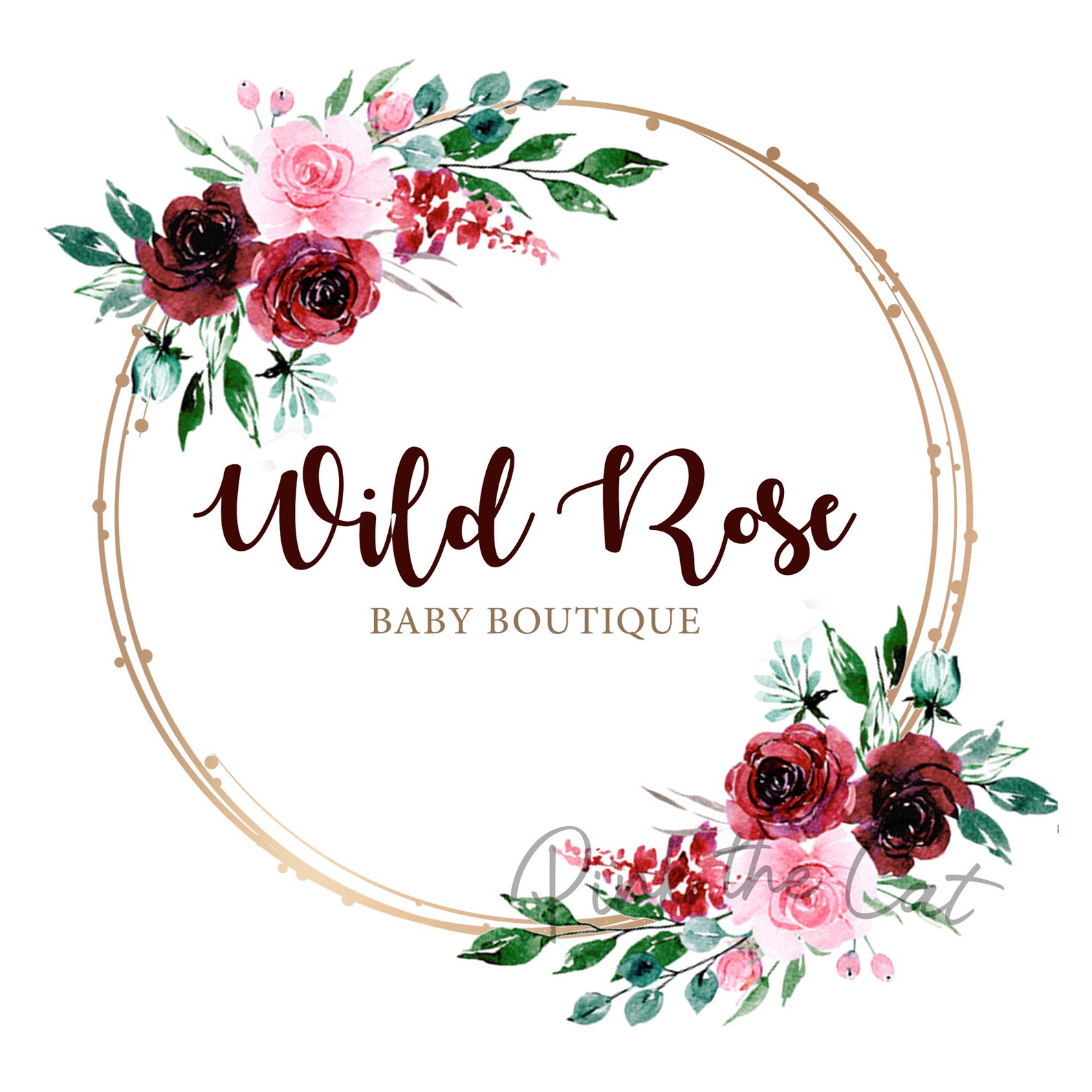 Roses Business Logo Roses Logo Floral Branding Wedding - Etsy