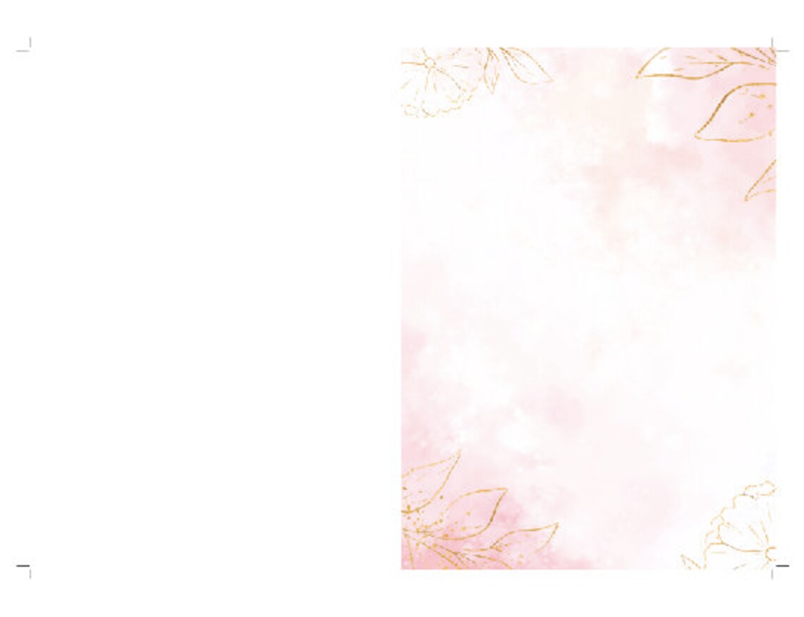 Blush Pink Gold Wedding Program Printable With Editable Text - Etsy