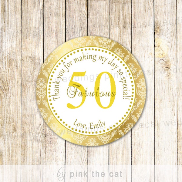 50th Birthday Labels - Etsy