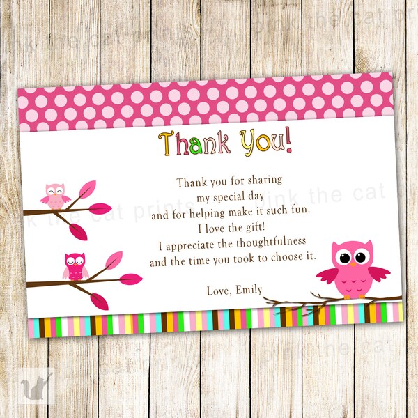 Owl Thank You - Etsy