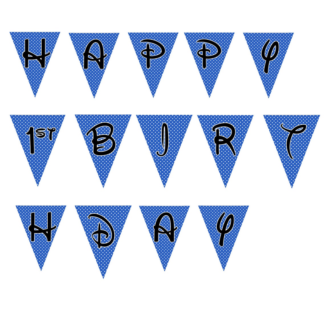 Printable Flag Banner DIY Digital File - Matching Any Design in the ...